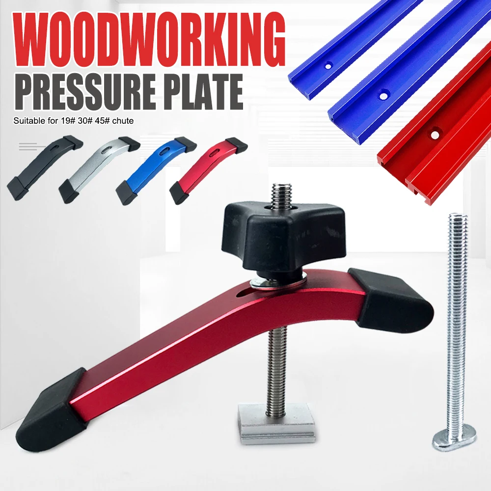 Woodworking T Track Slider M8 T Screw M8 Nut Saw Table Acting Hold Down ...