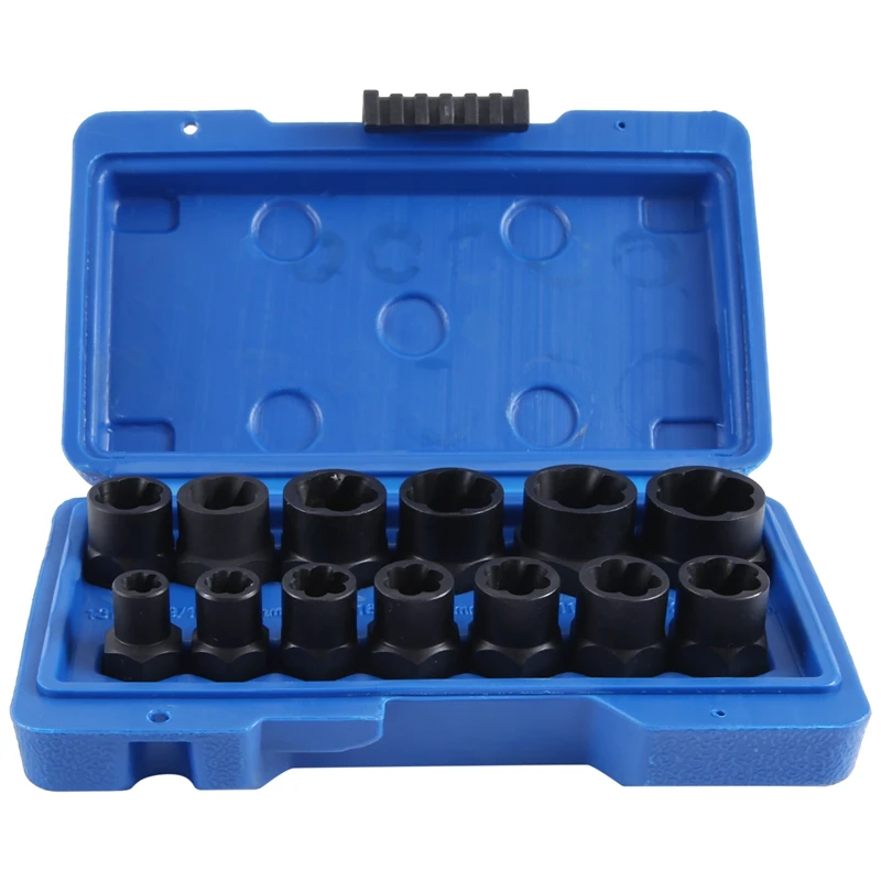 A63K-13-Piece Impact Bolt Nut Remover Set, Nut Extractor Socket, Bolt ...