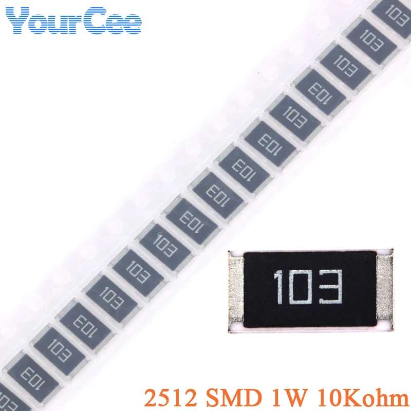 100pcs-50pcs-10kohm-SMD-Chip-Resistor-2512-1W-10K-ohm-10KR-103-5 ...