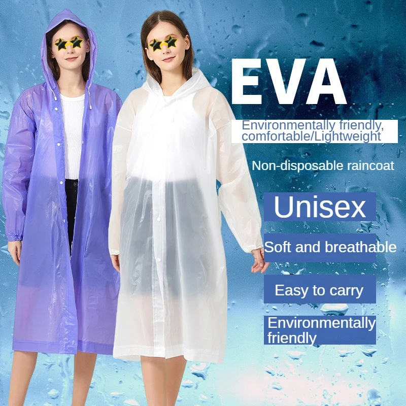 1PCS-High-Quality-Eva-Unisex-Raincoat-Thickened-Waterproof-Raincoat ...