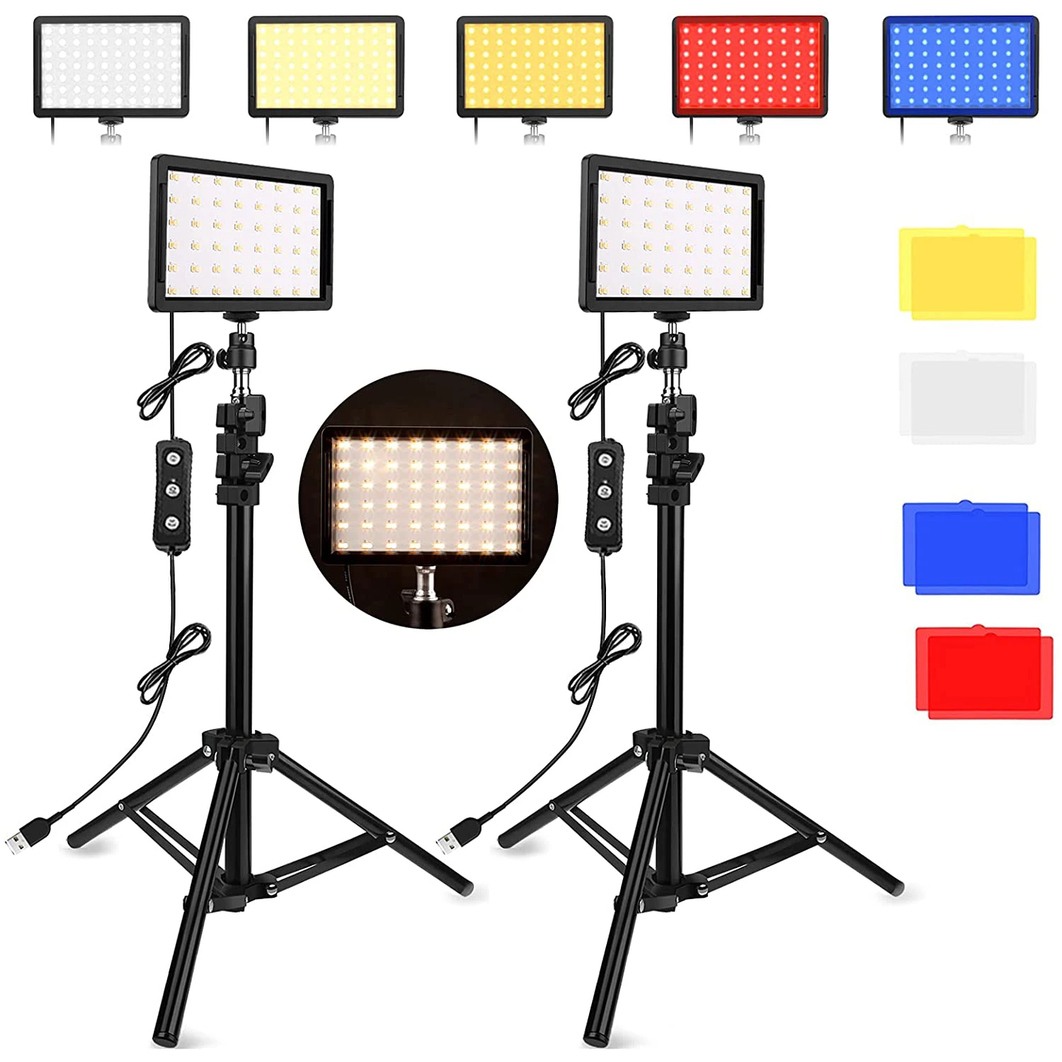 Bi-Color-Studio-LED-Video-Light-Photography-Lighting-97-CRI-With-Tripod ...