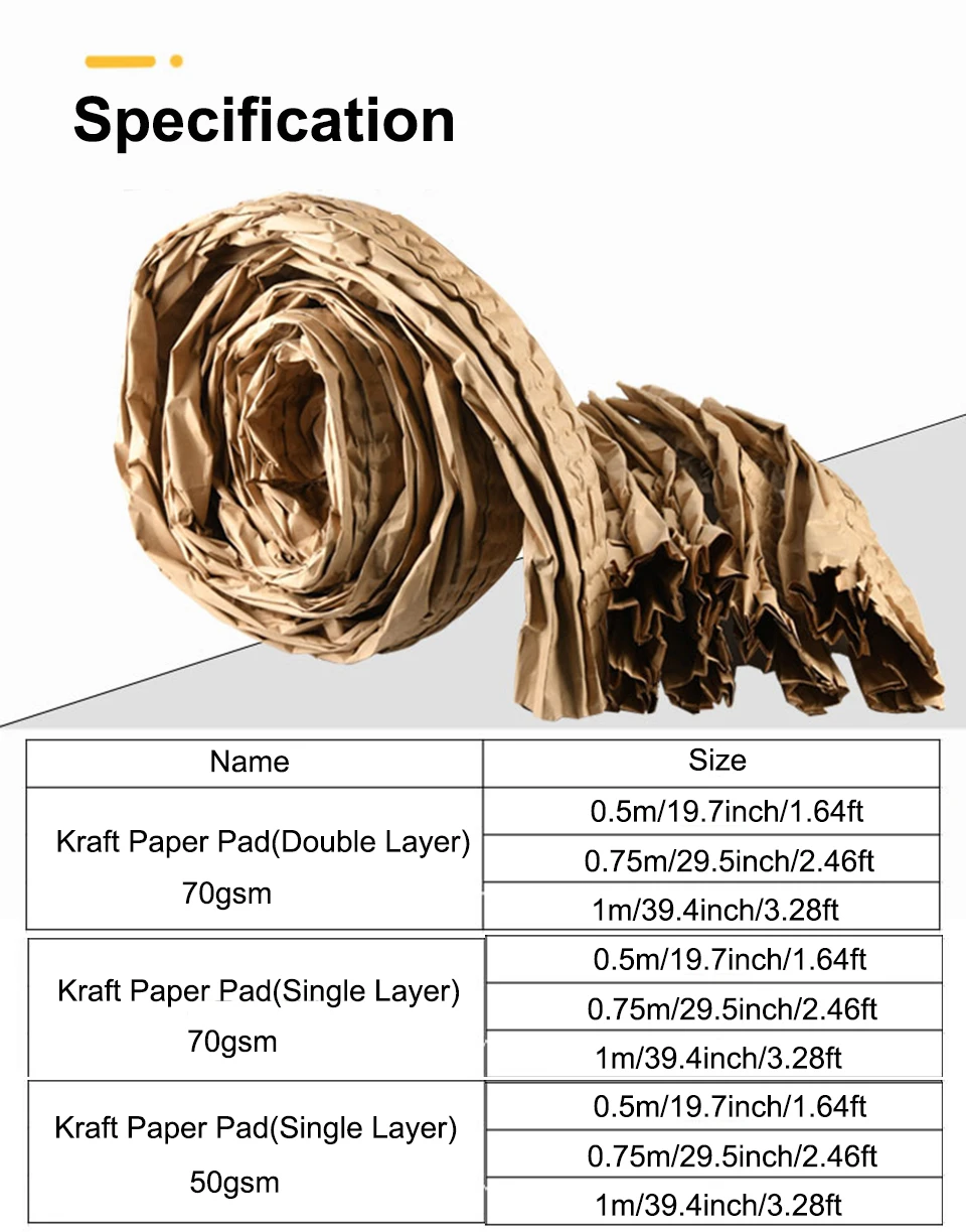 Kraft Paper Pad Shockproof Packaging Material for Box Filler Recyclable ...
