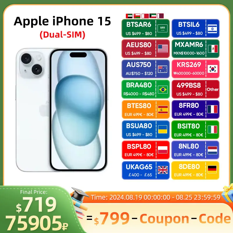 Apple-iPhone-15-A3092-iOS-17-A16-Bionic-Super-Retina-XDR-pantalla-OLED ...