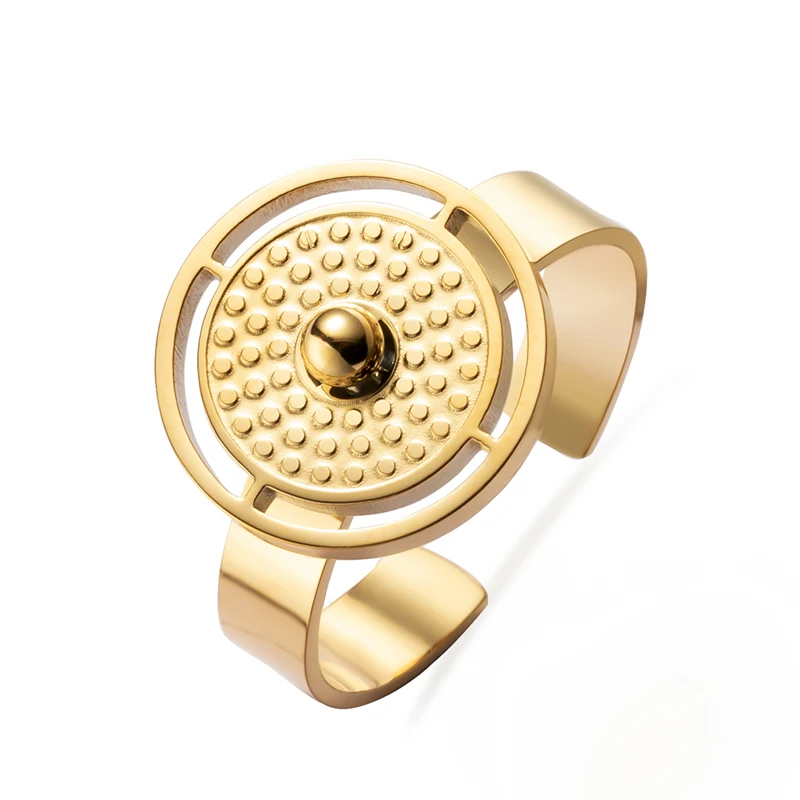 Anillos de acero inoxidable para mujer, anillo abierto de acero ...