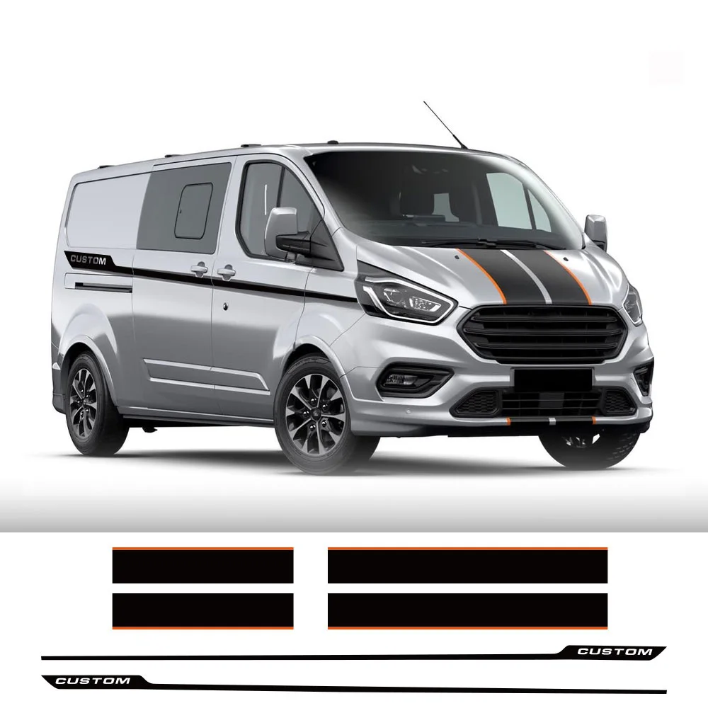 6Pcs/Lot Car Hood Side Rear Door Stickers For Ford Transit Tourneo ...
