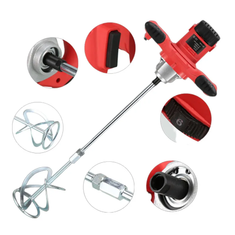 Mezclador-el-ctrico-de-grado-Industrial-6-engranajes-ajustable-pintura ...