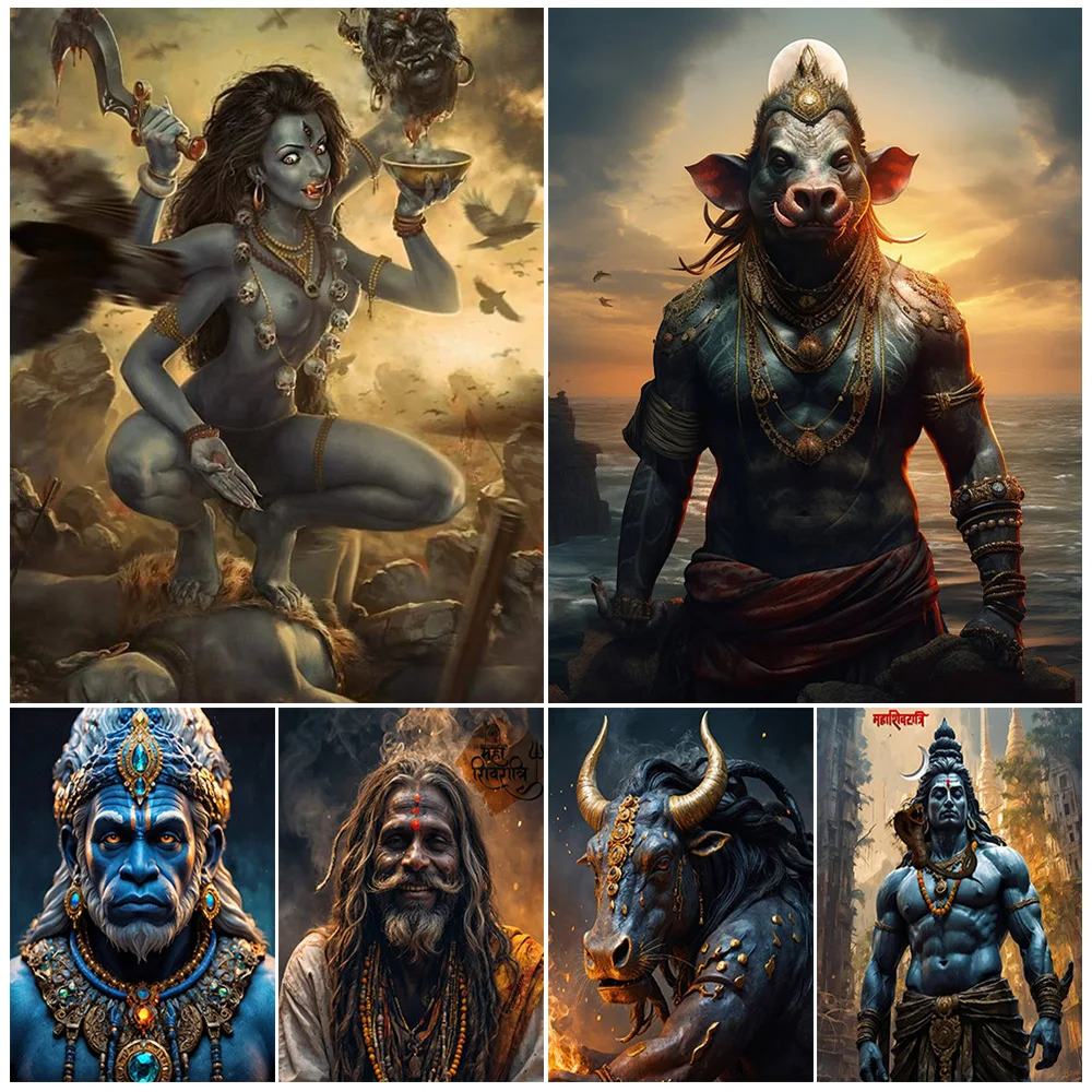 Hinduism-Shiva-Hindu-Mythology-Demon-Posters-Wall-Pictures-For-Living ...