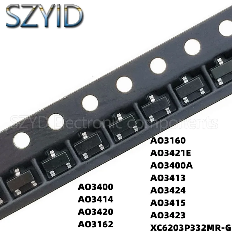 100-piezas-SOT23-AO3400-AO3414-AO3420-AO3162-AO3160-AO3421E-AO3400A ...