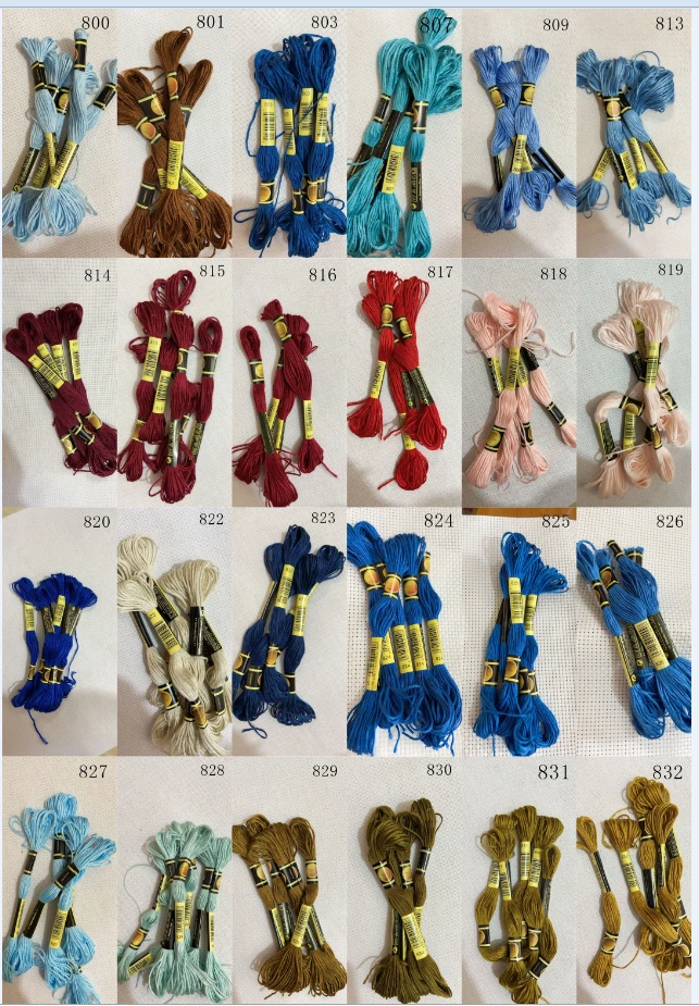 CXC threads similar dmc800 832 color 10 pieces cross stitch threads ...