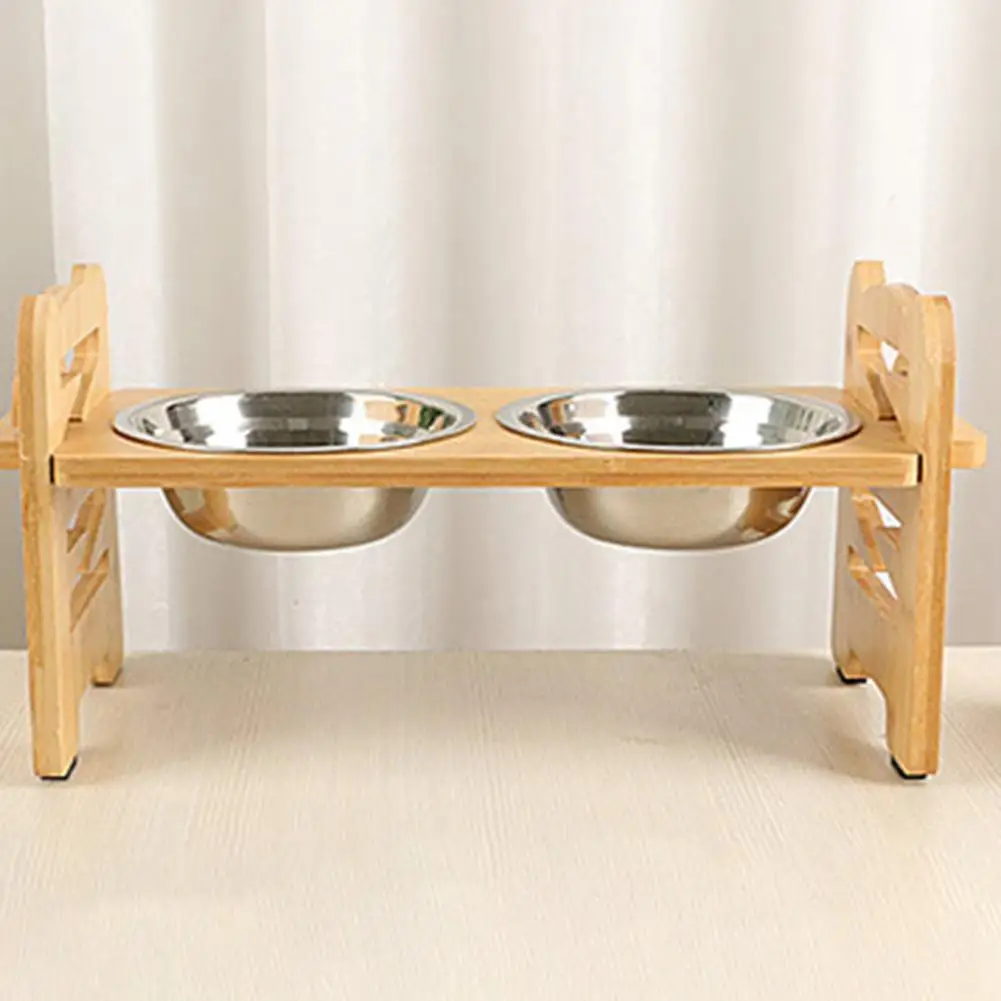 Pet-Feeding-Table-Pet-Food-Feeder-Adjustable-Elevated-Cat-Bowl-Stand ...