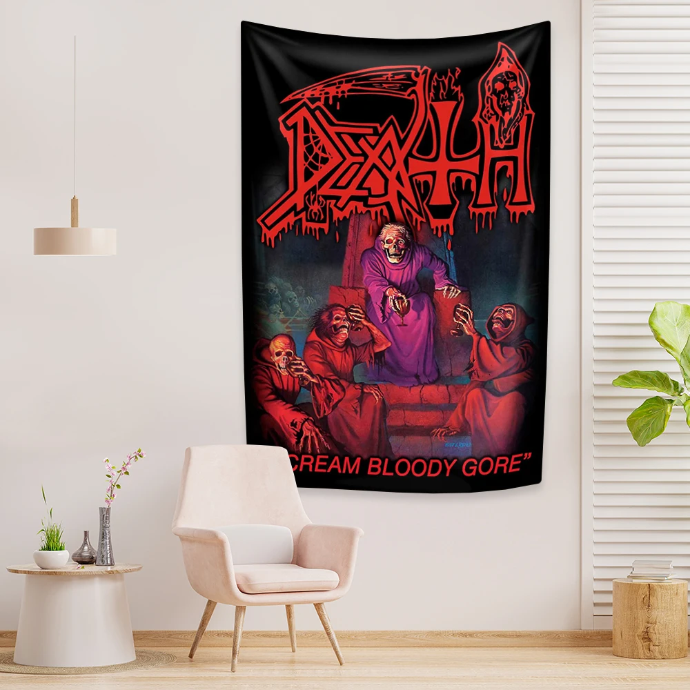 Death-Metal-Band-Tapestry-Rock-And-Roll-Music-Printed-Home-Decoration ...