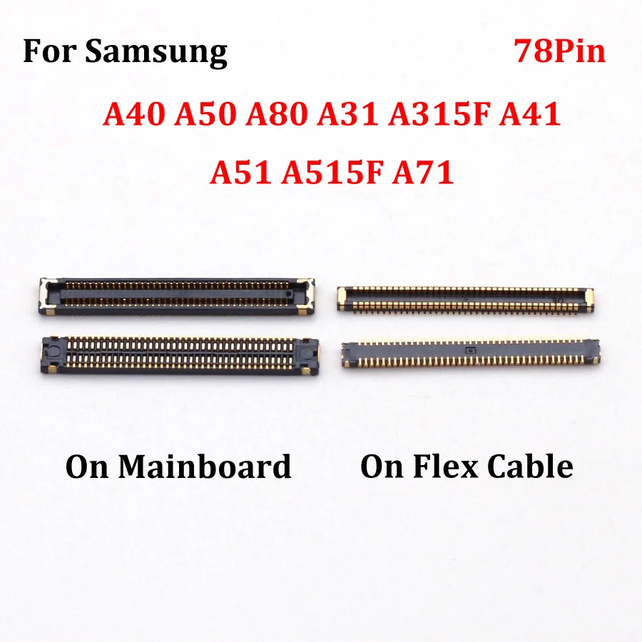 5-20 piezas conector de clavija LCD FPC para Samsung Galaxy A40 A50 A80 ...