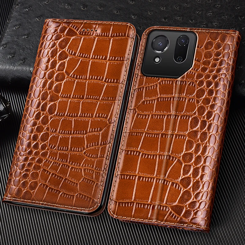 Crocodile Genuine Leather Flip Case For Asus Rog Phone 3 5 5S 6 6D 7 8 ...