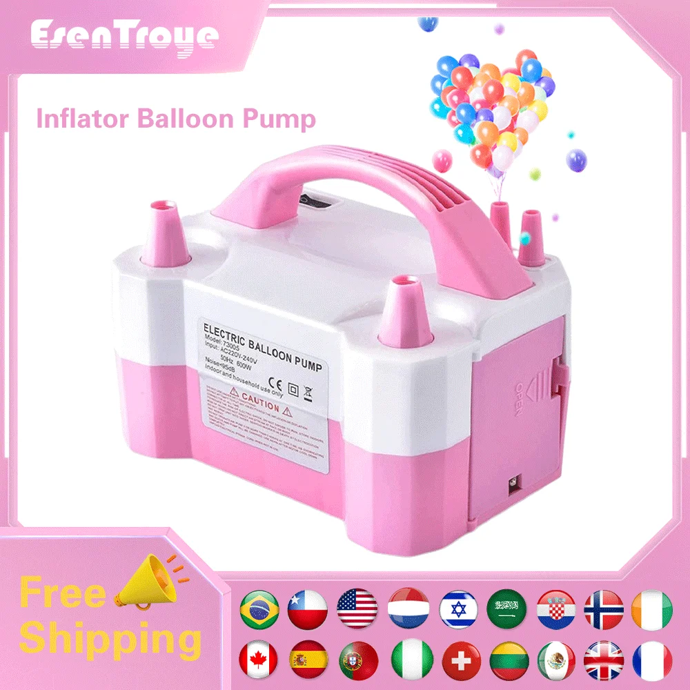 High-voltage-Double-hole-AC-Portable-Electric-Balloon-Pump-US-Plug-EU ...