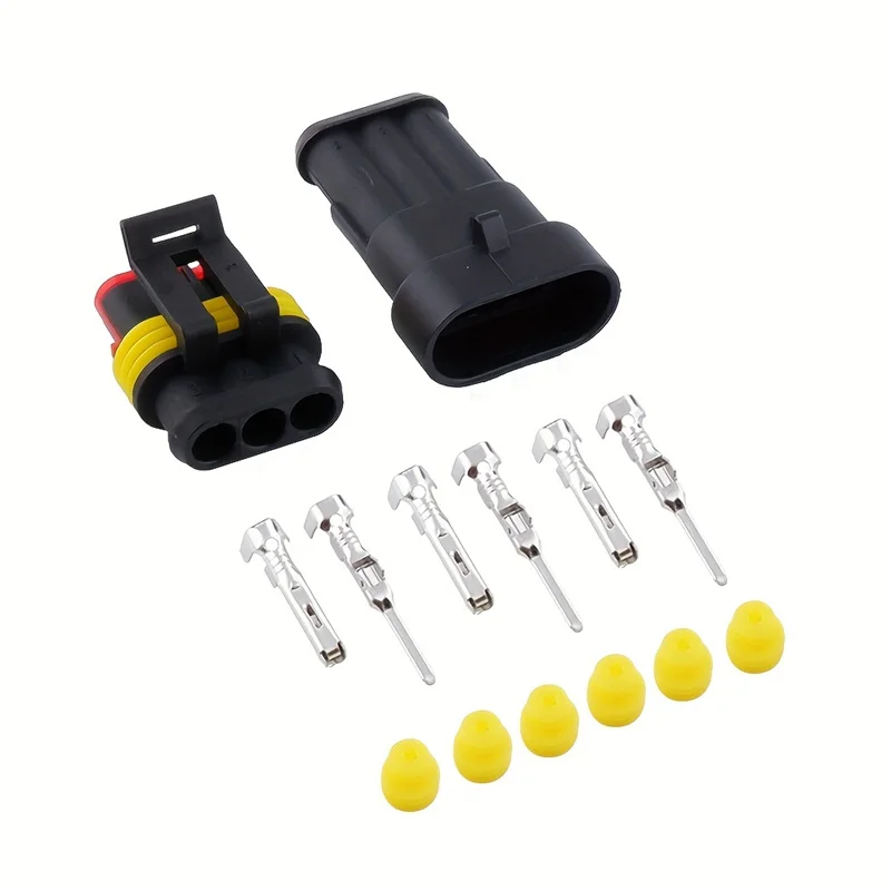 5-sets-Kit-3-Pin-Way-Waterproof-Electrical-Wire-automotive-Connector ...