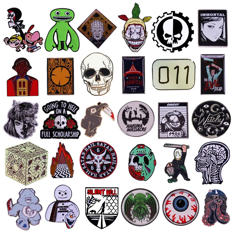 Terror-Movie-Role-Badge-Denim-Jacket-Collar-Pin-Decoration-Exquisite ...