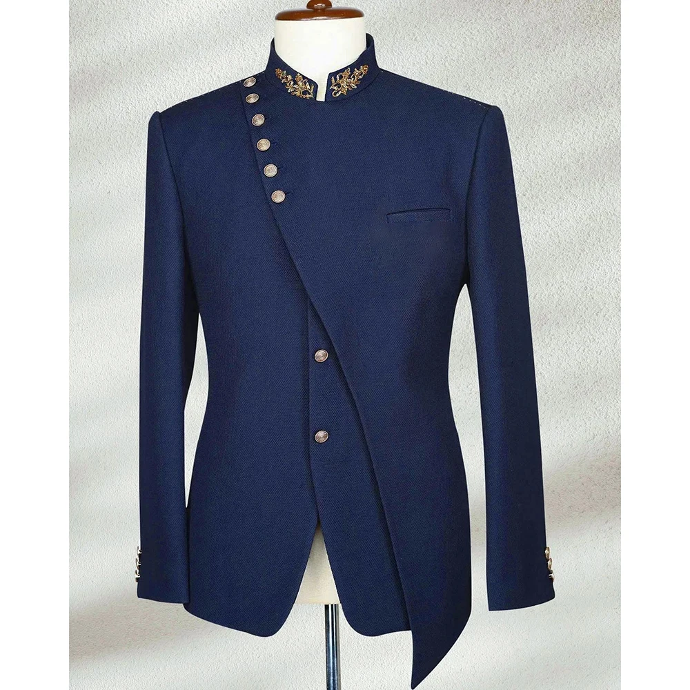 Blazer-Men-s-Suits-Navy-Blue-Costume-Hombre-Jacket-One-Piece-Stand ...
