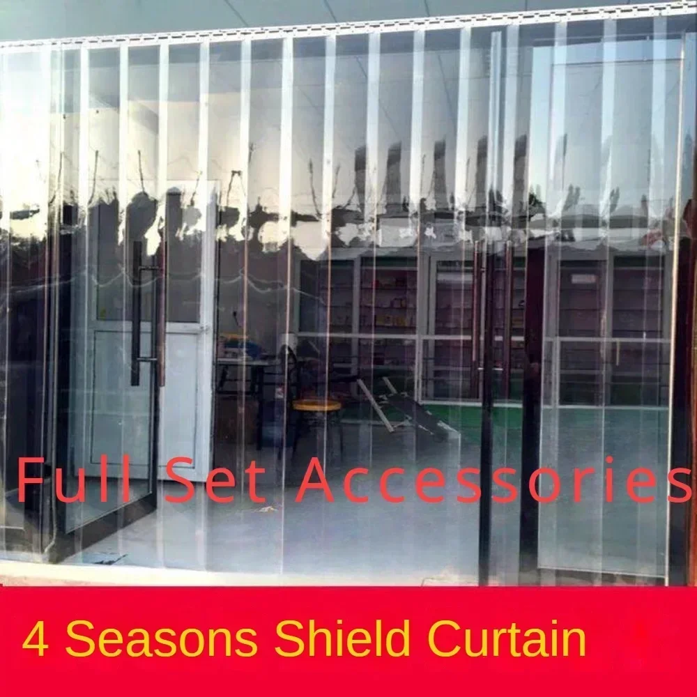 Transparent-plastic-PVC-soft-door-curtain-Width18cmX2M-Windshield-warm ...