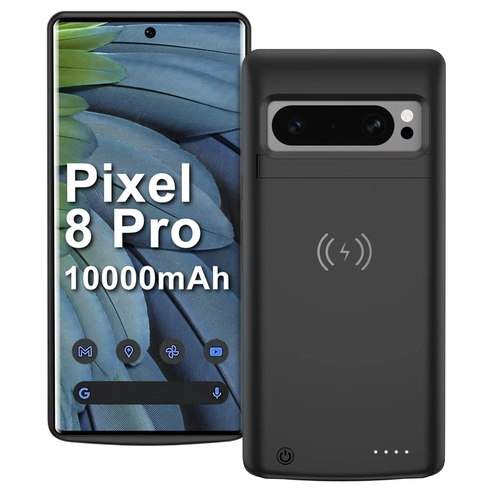 For-Google-Pixel-8-Pro-Wireless-Battery-Charger-Case-Power-Case-Battery ...