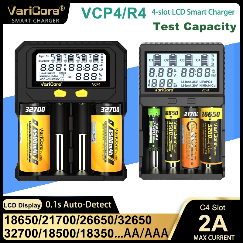 VariCore VCP4/R4 LCD cargador de batería inteligente capacidad de ...