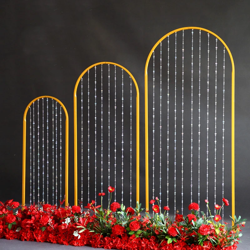 Wedding Props Curved Wrought Iron Arch Background Road Lead Decoration ...
