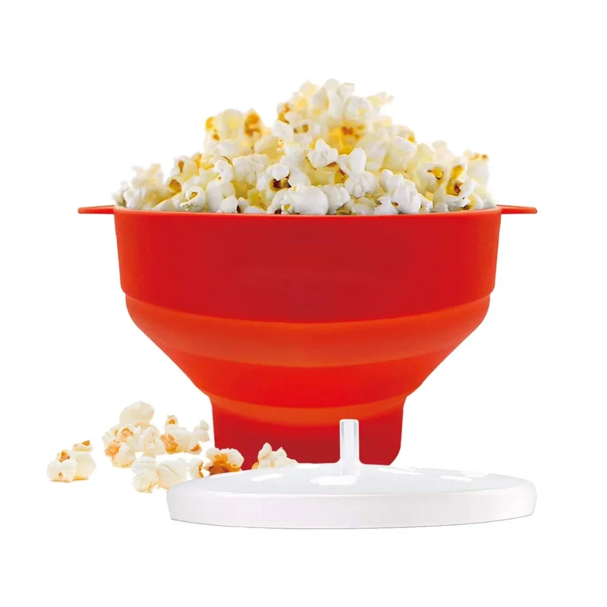 Kitchen-Microwave-Popcorn-Bowl-Bucket-Silicone-DIY-Red-Popcorn-Maker ...