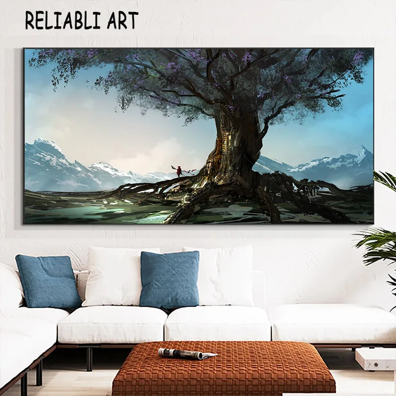Anime Landscape Tree