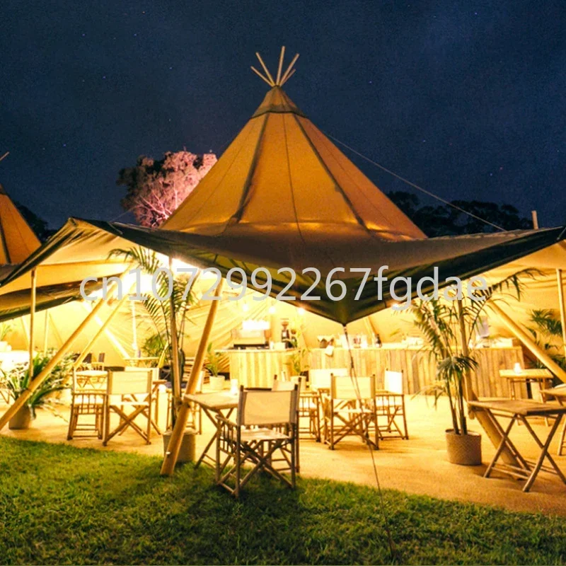 Giant-Tipi-Hot-Cone-Canvas-Tepee-Tent-Wedding-Outdoor-Camping-Indian ...