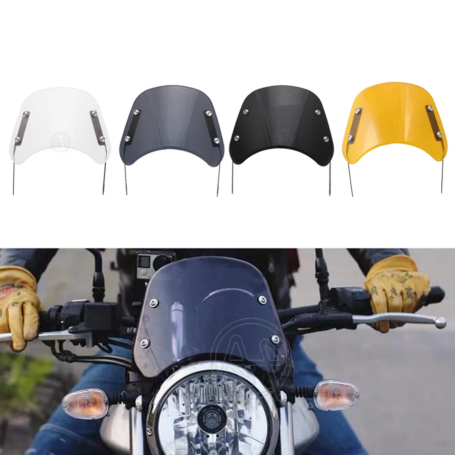 3colors Motorcycle Windshield Wind Deflector Windscreen Universal For ...