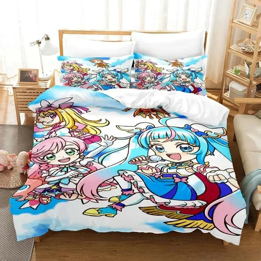 Kawaii Anime Hirogaru Sky! Pretty Cure Bedding Set Single Twin Full ...