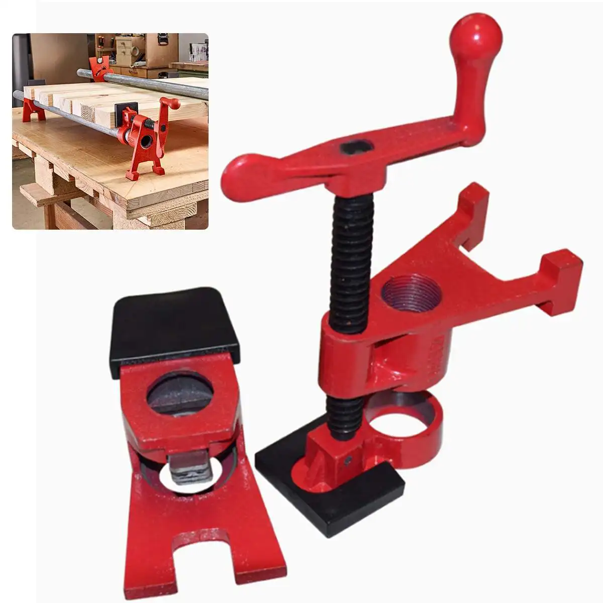 3-4inch-1-2inch-Heavy-Duty-Woodworking-Pipe-Clamp-Quick-Release-Wood ...