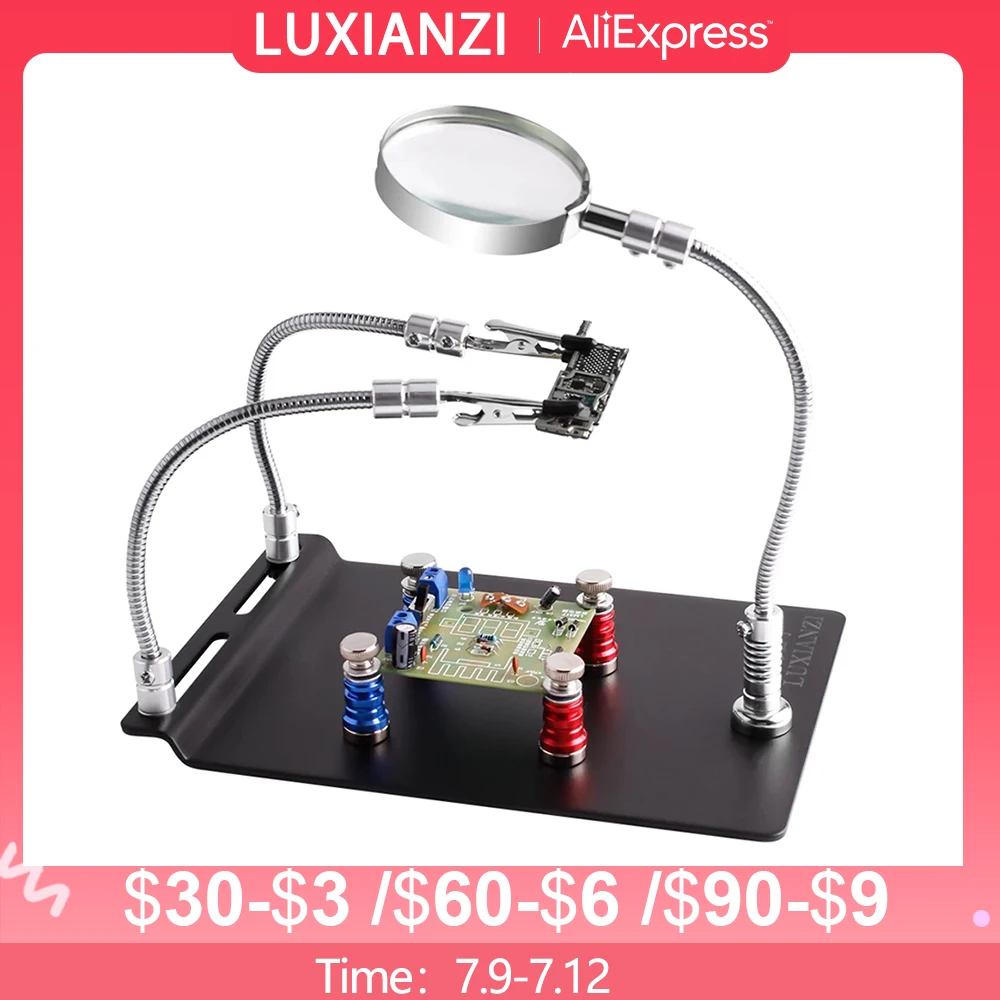 LUXIANZI Soldering Helping Hand PCB Board Fixing Clip With Magnetic ...