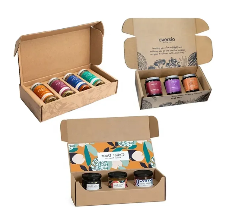 Custom Logo Corrugated Paper Carton Hot Sauce Bottle Gift Mailer Box ...