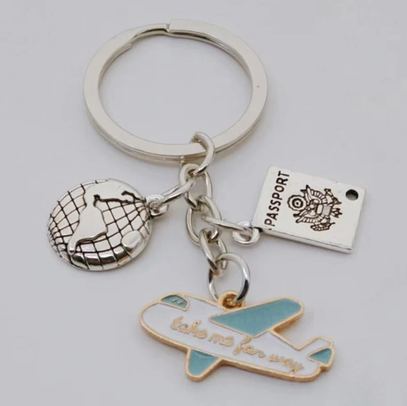 Keychains Bulk SUNNYCLUE Travel Themed Keychains - 20 Pack Airplane Map ...