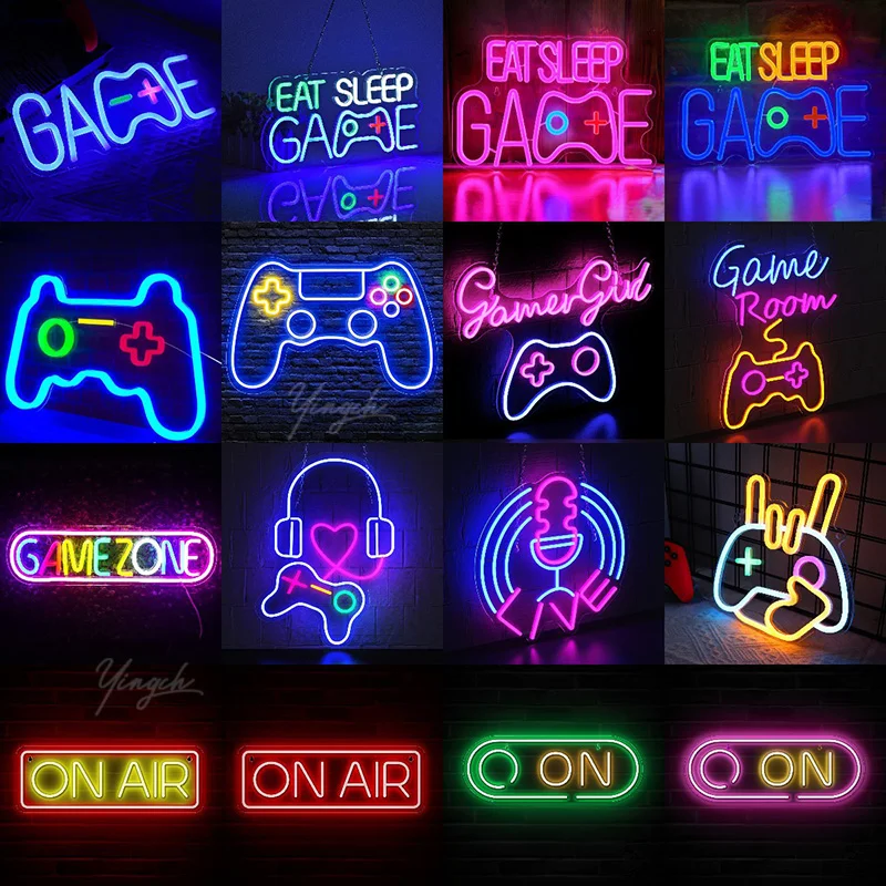 Game-Neon-Sign-Light-LED-Game-Zone-Gaming-Console-Logo-Nightlight-Lamp ...
