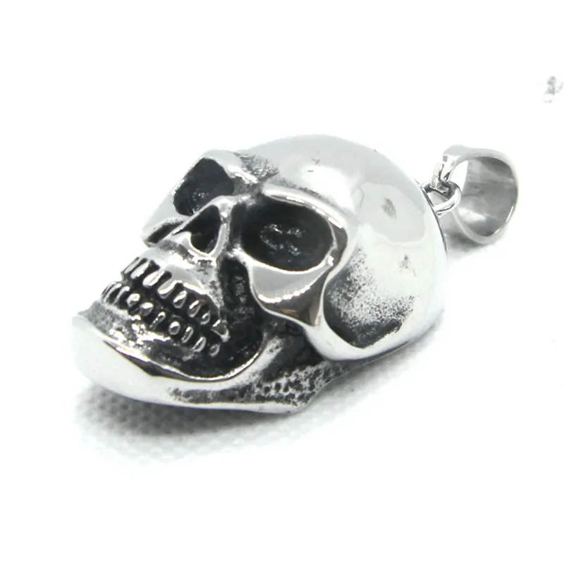 Polish-Skull-Pendant-316L-Titanium-Steel-Jewelry-Fashion-Dead-Skull ...