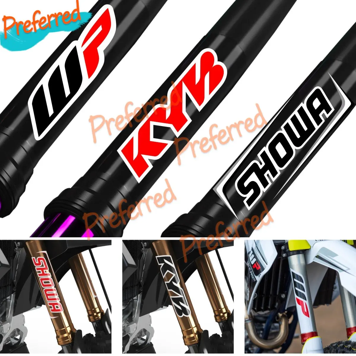 Reflective-Motocross-Motorcycle-Sticker-Fork-Kyb-Wp-Suspension-Showa ...