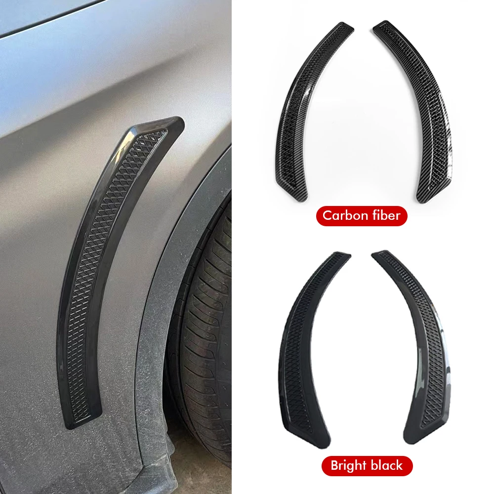 2PCS-Car-Carbon-Black-Spoiler-Door-Fender-Vent-Sticker-Car-Fender-Flare ...