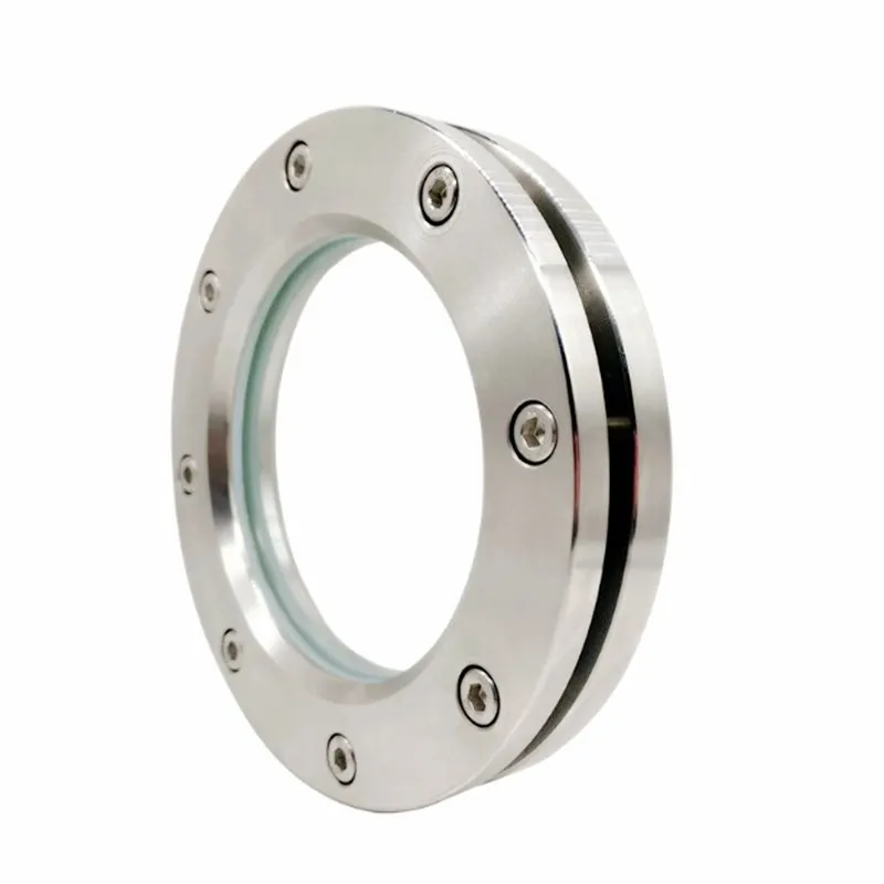 304-Stainless-Steel-Sight-Glass-Flange-Glass-Window-Slight-Cup-Sanitary ...
