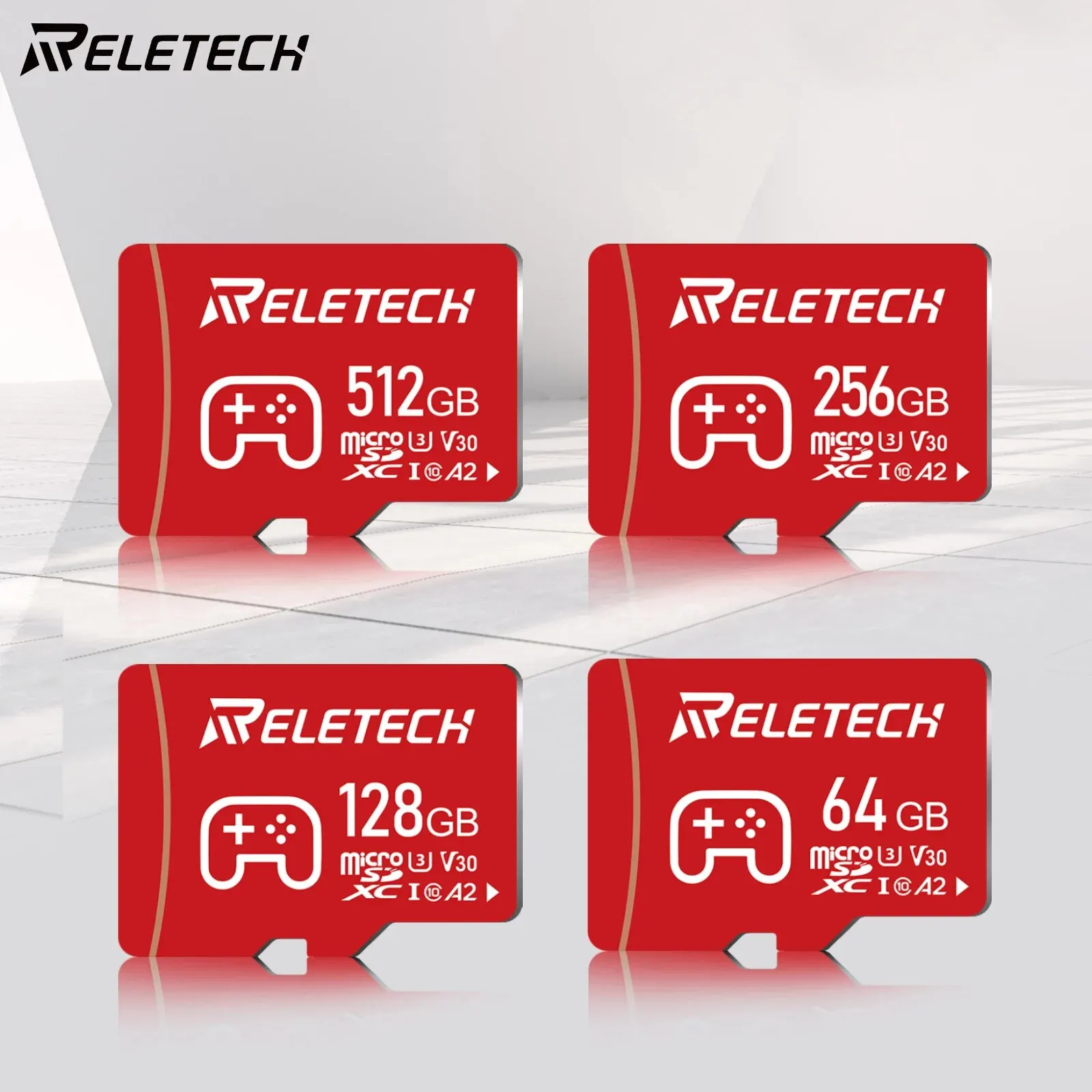 Reletech-tarjeta-Micro-SD-U3-A2-Clase-10-tarjeta-TF-64-128-256-512GB ...