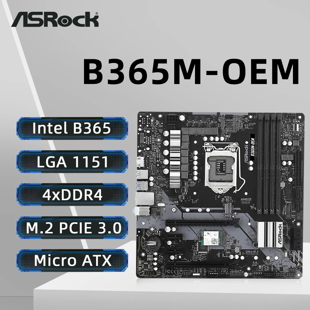 ASRock-B365M-Motherboard-LGA-1151-Intel-B365-DDR4-2666-Supports-9th-and ...