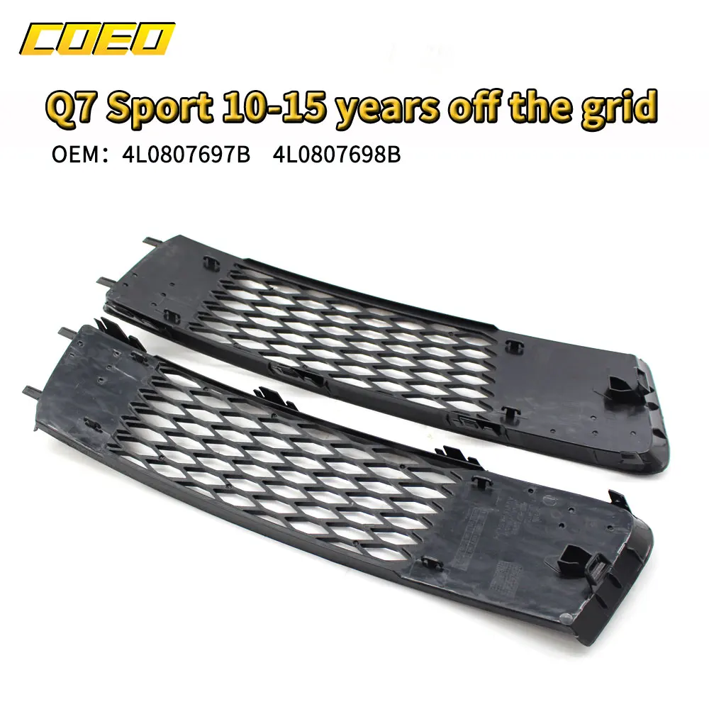 For-Audi-Q7-2010-2015-Car-Front-Bumper-Lower-Mesh-Grille-Fog-Light ...