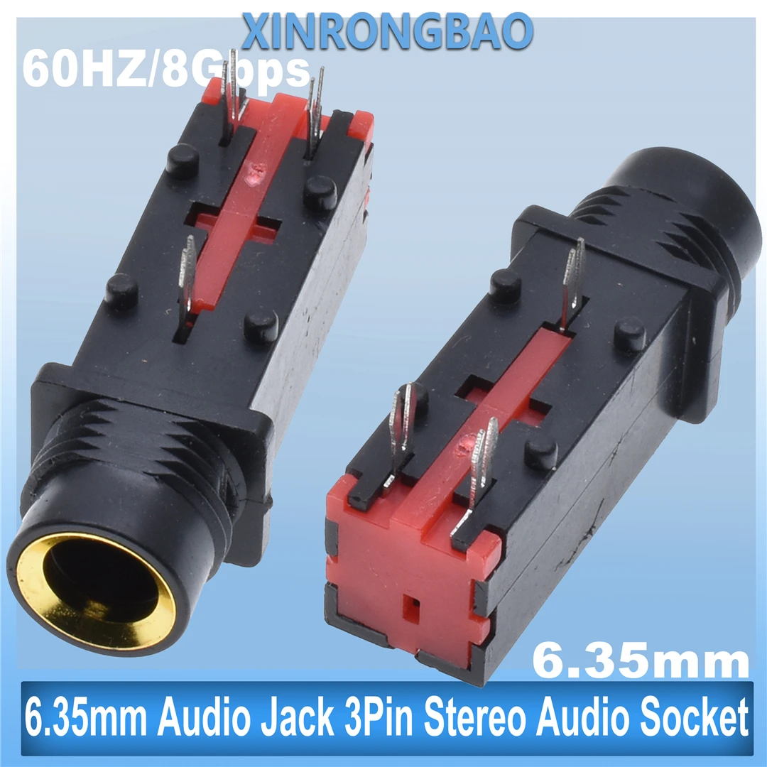 5pcs-Audio-Jack-PJ-309-thread-6-35mm-Audio-Jack-3Pin-Stereo-Audio ...