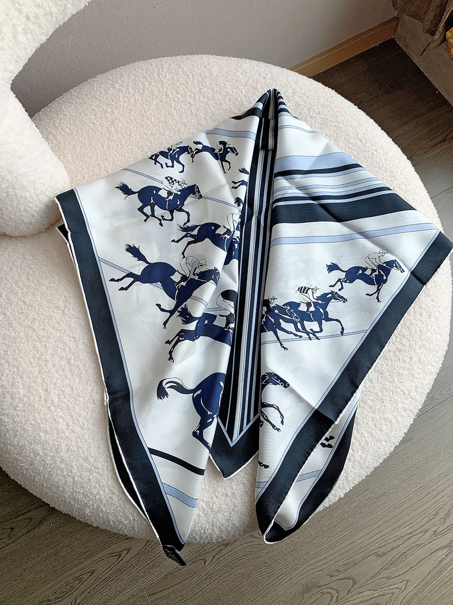Horses-Race-Scarf-Silk-100-Famous-Brand-Pure-Silk-Luxury-Replicas ...