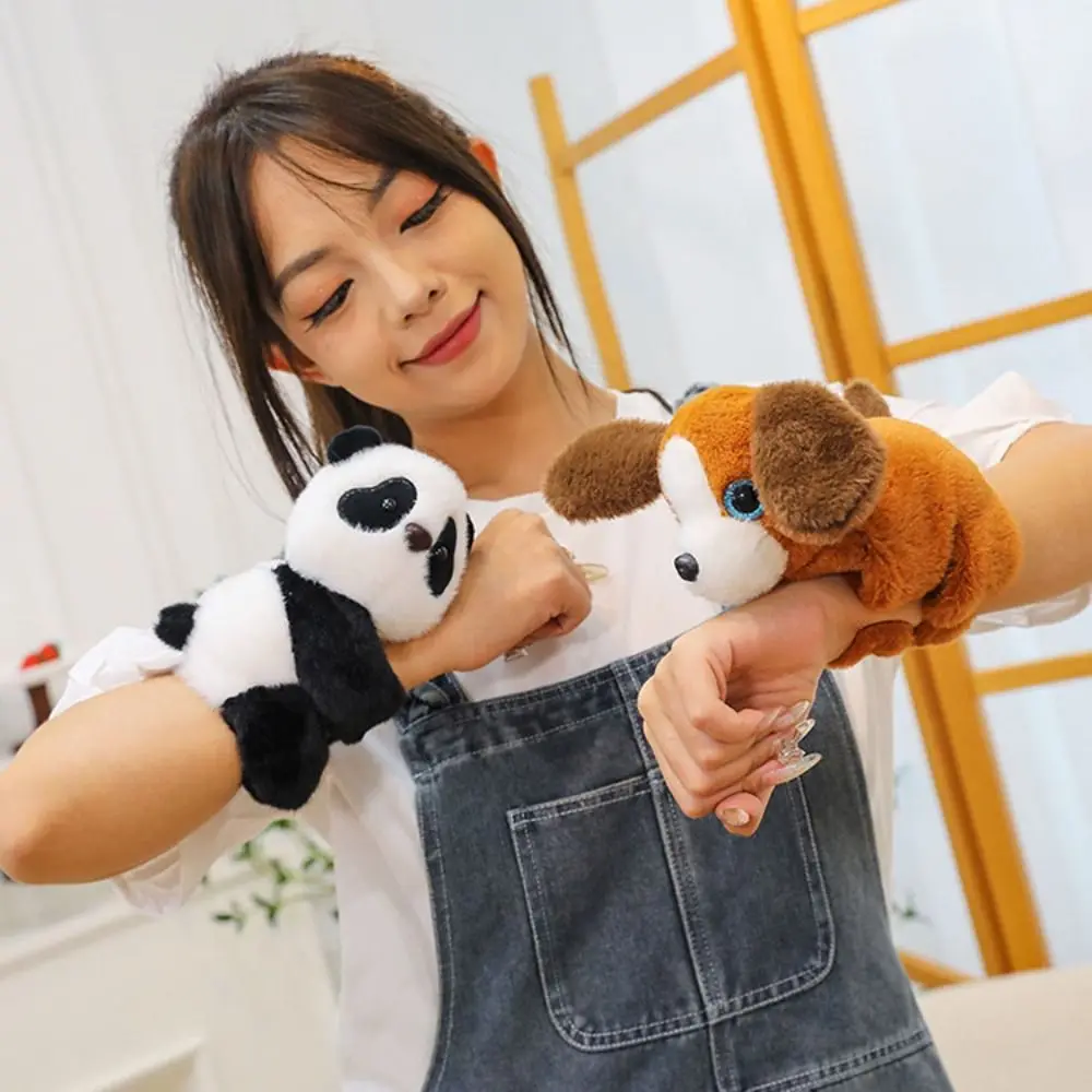 Squirrel Slap Bracelet Series Dog Simulation Plush Doll Slap Bracelet ...