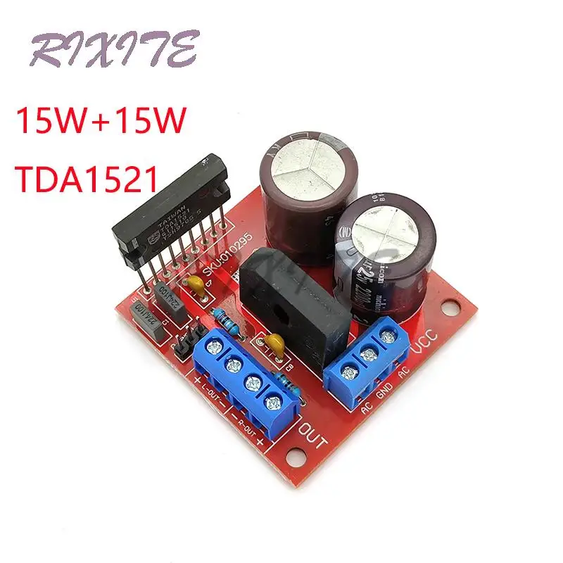 TDA1521 Audio Power Amplifier Board Module 2.0 Dual Channel 2*15W With Rectifier Filter Circuit ...