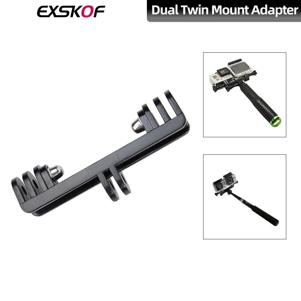 For-GoPro-Double-Head-Mount-Fill-Light-Tripod-Connector-For-GoPro-Hero ...