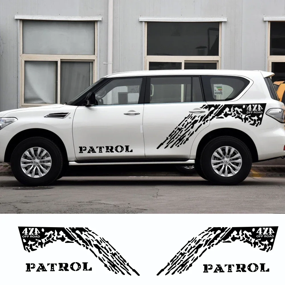 2Pcs Car Side Stickers For Nissan Patrol y60 y61 y62 Auto Vinyl Film ...