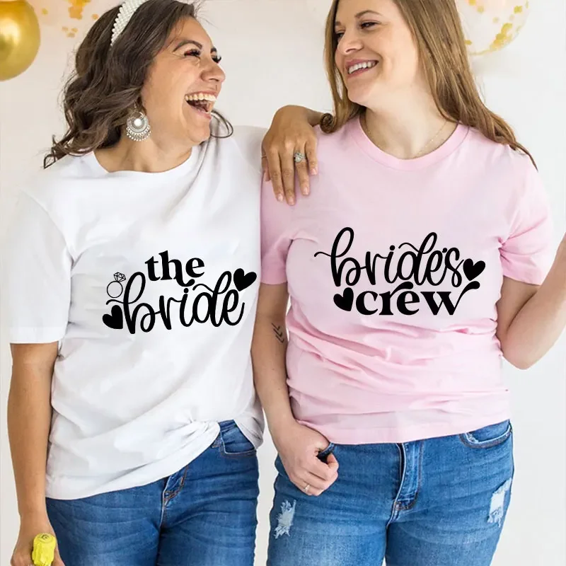 T-Shirt-Women-Bridal-Wedding-cotton-Team-Bride-Tops-Short-Sleeved ...