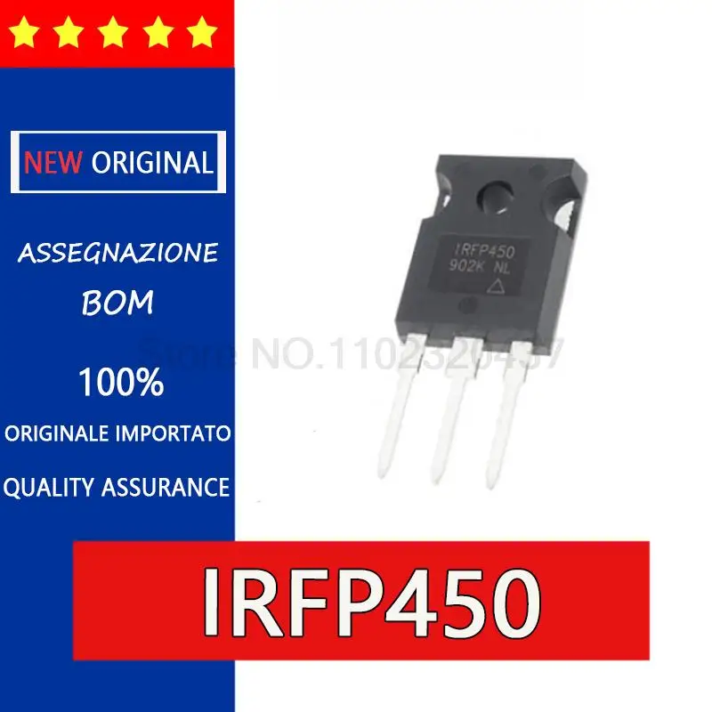 5PCS/LOT New and original IRFP450 IRFP450A IRFP450LC 14A 500V TO 247 ...